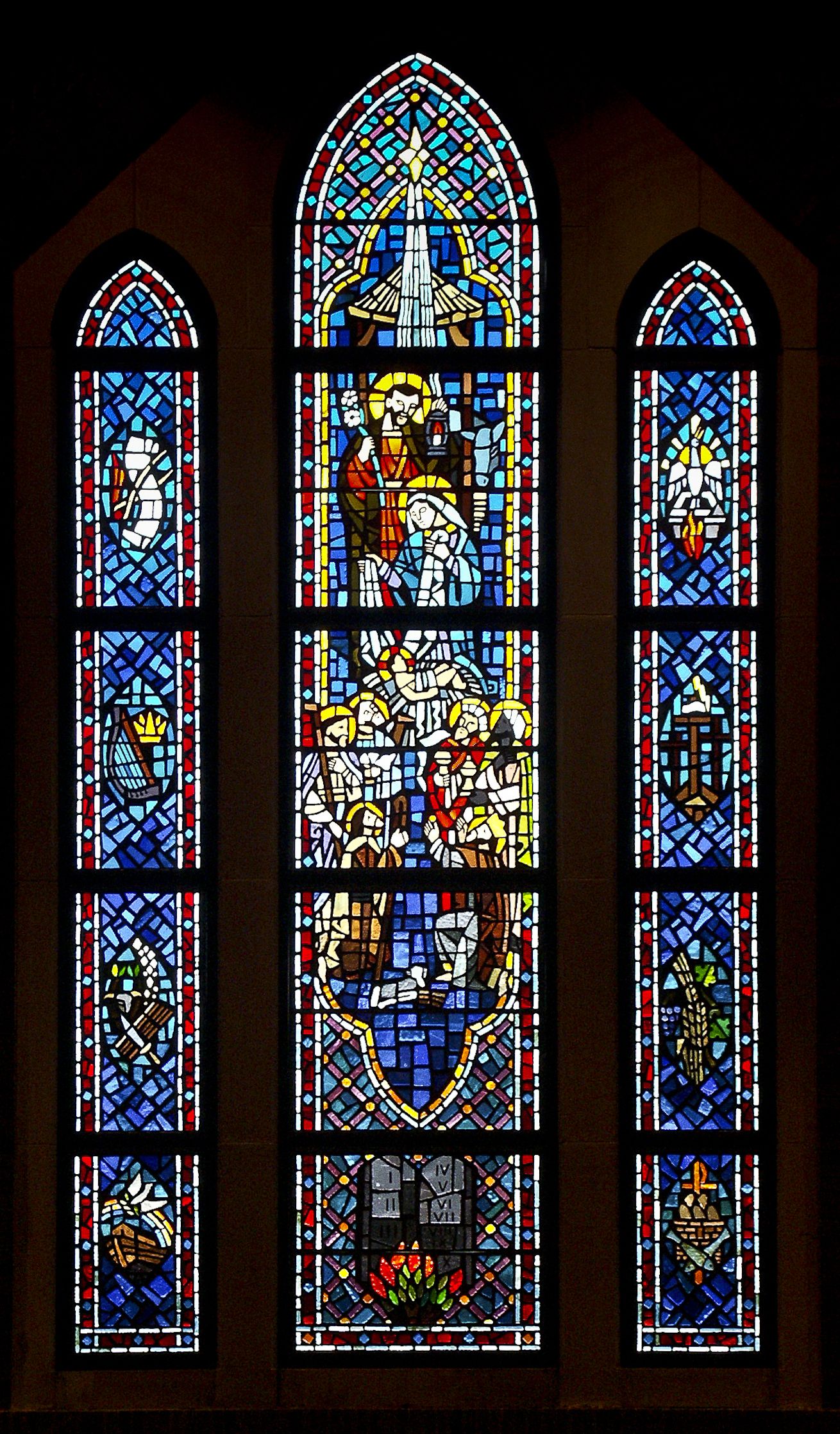 Stained Glass Window of Life | Christ Our Savior Lutheran Church ...