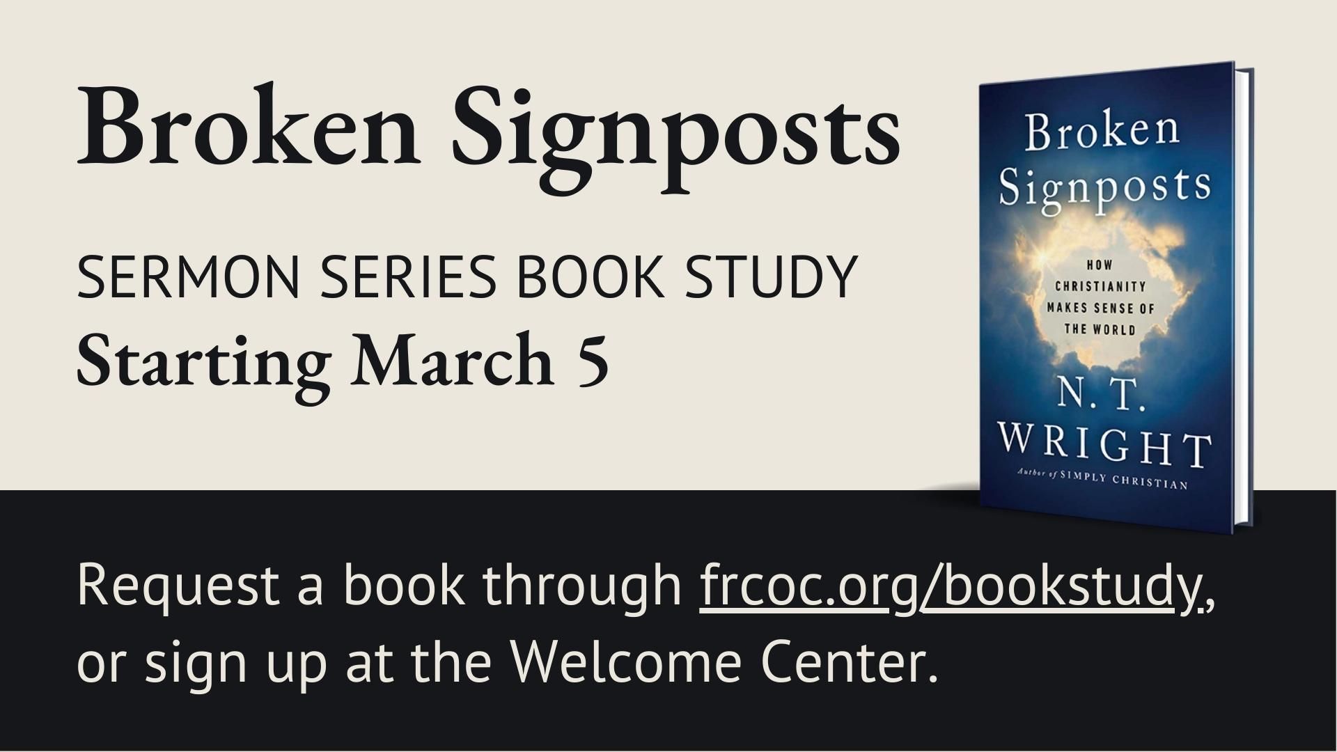 New Sermon Series Book Study | First Reformed Church, Orange City, Iowa