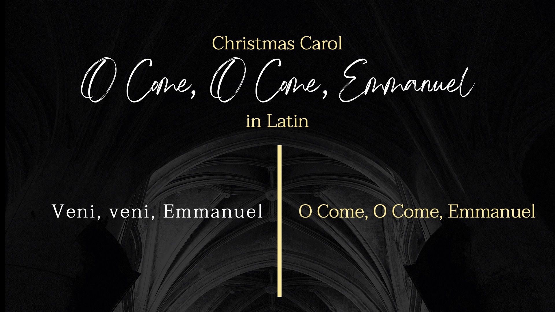 Veni, veni, Emmanuel (O Come, O Come, Emmanuel in Latin) | First ...