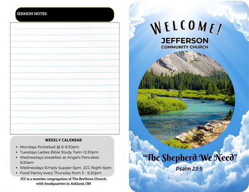 Jefferson Community Church - Worship Folder
