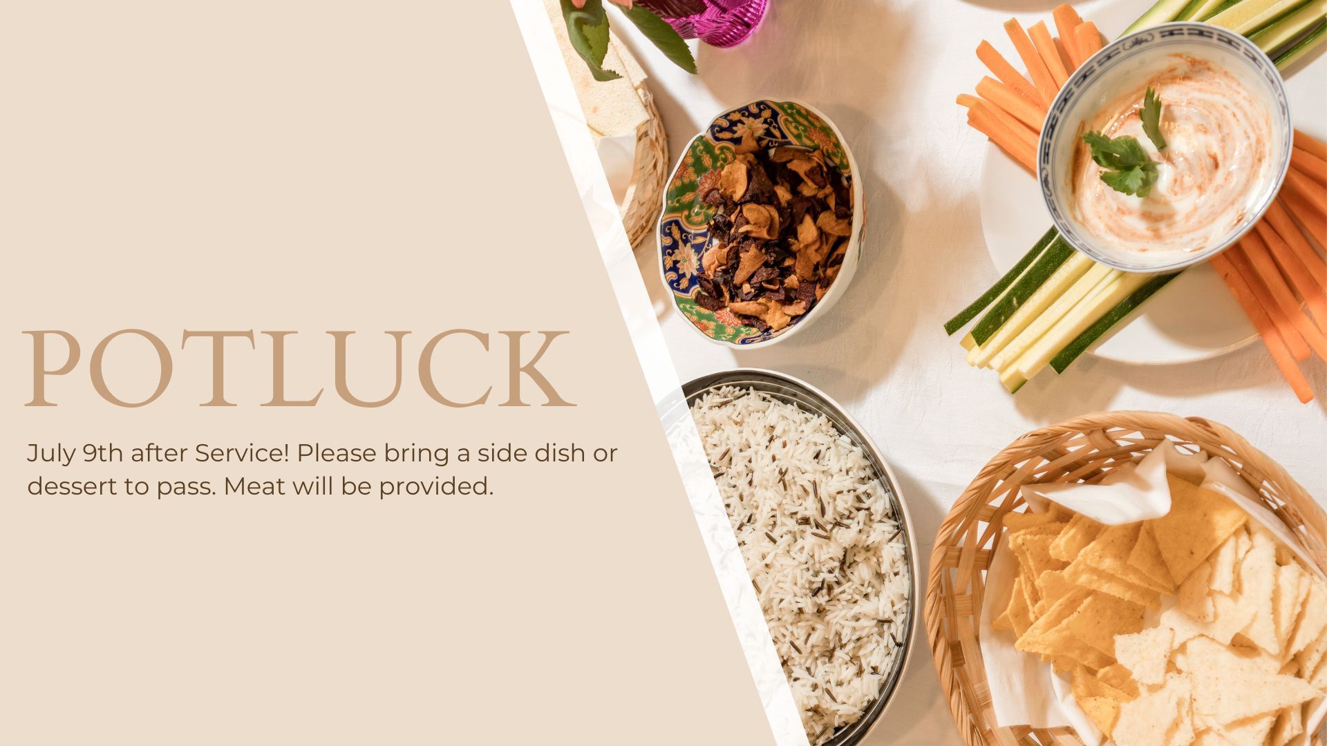 POTLUCK | JULY 9 | Trinity Baptist Church