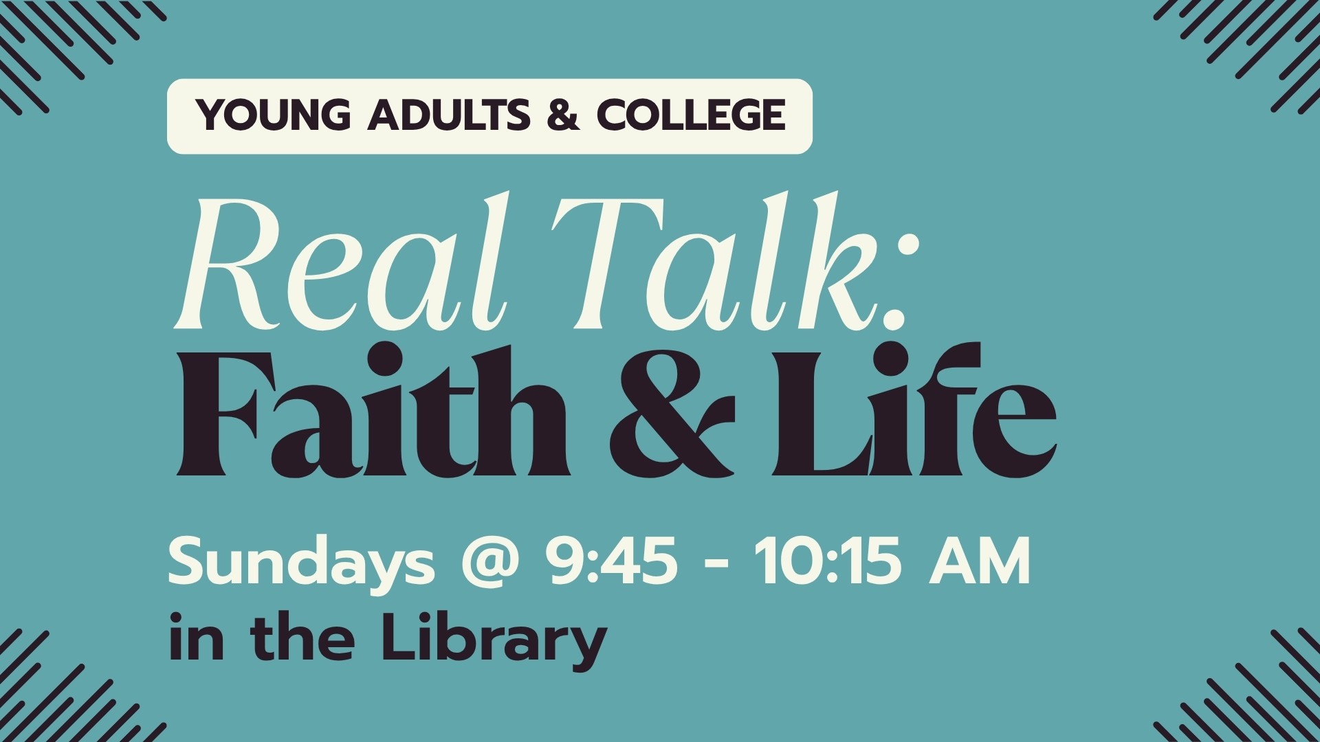 Young Adult & College Sunday Class | First Reformed Church, Orange City ...