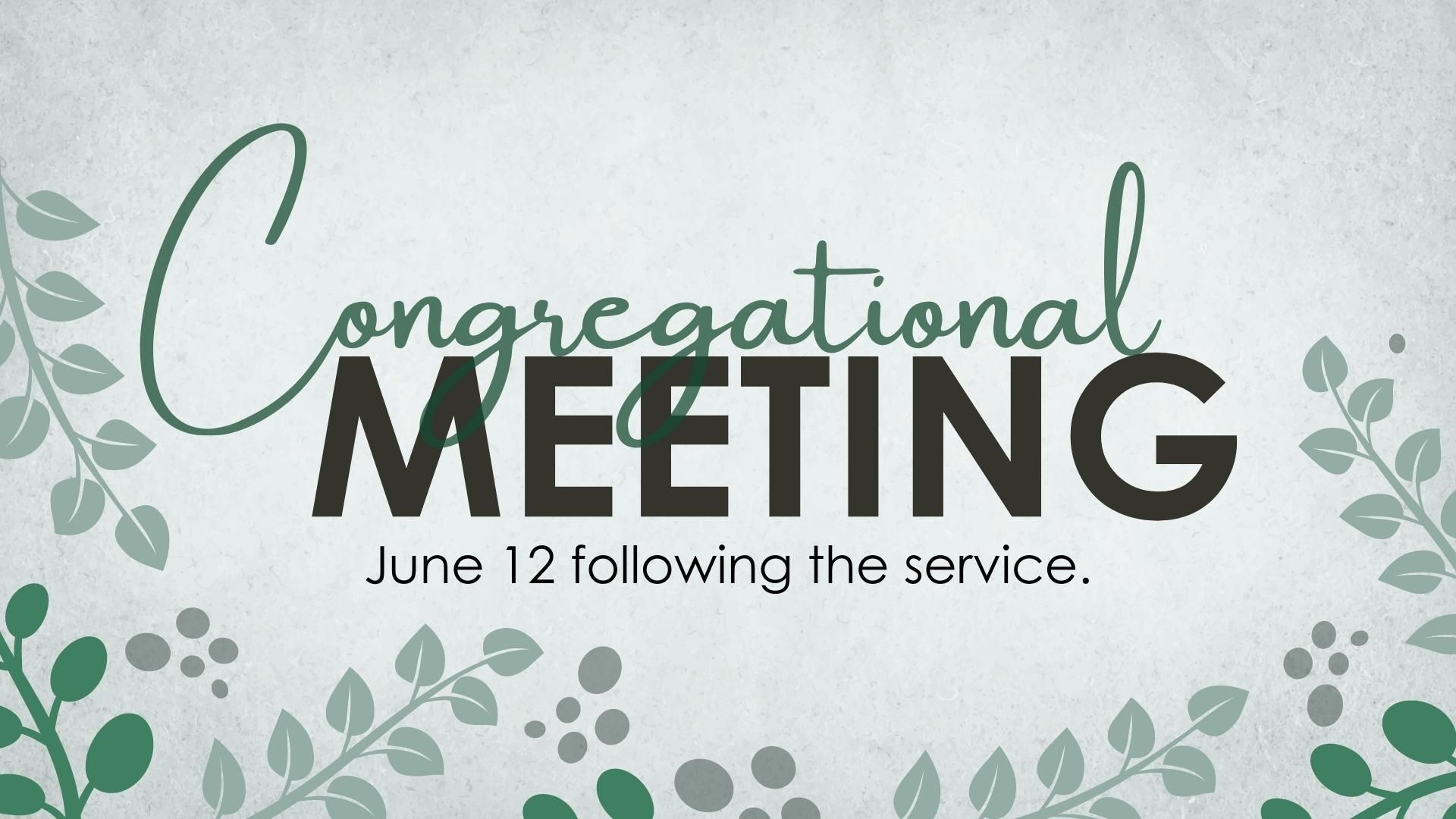 Congregational Meeting - June 12 | First Reformed Church, Orange City, Iowa