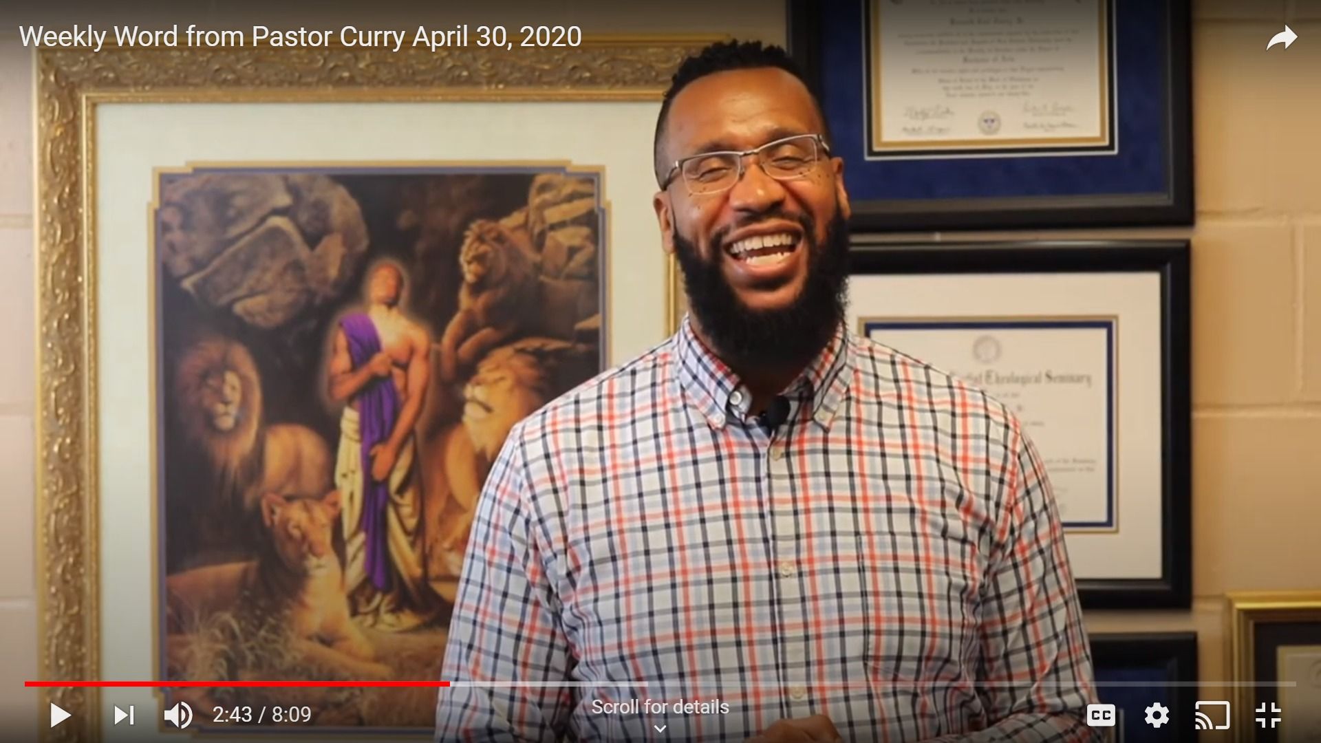 Weekly Word from Pastor Curry: May 1, 2020 | Friendship Baptist Church ...