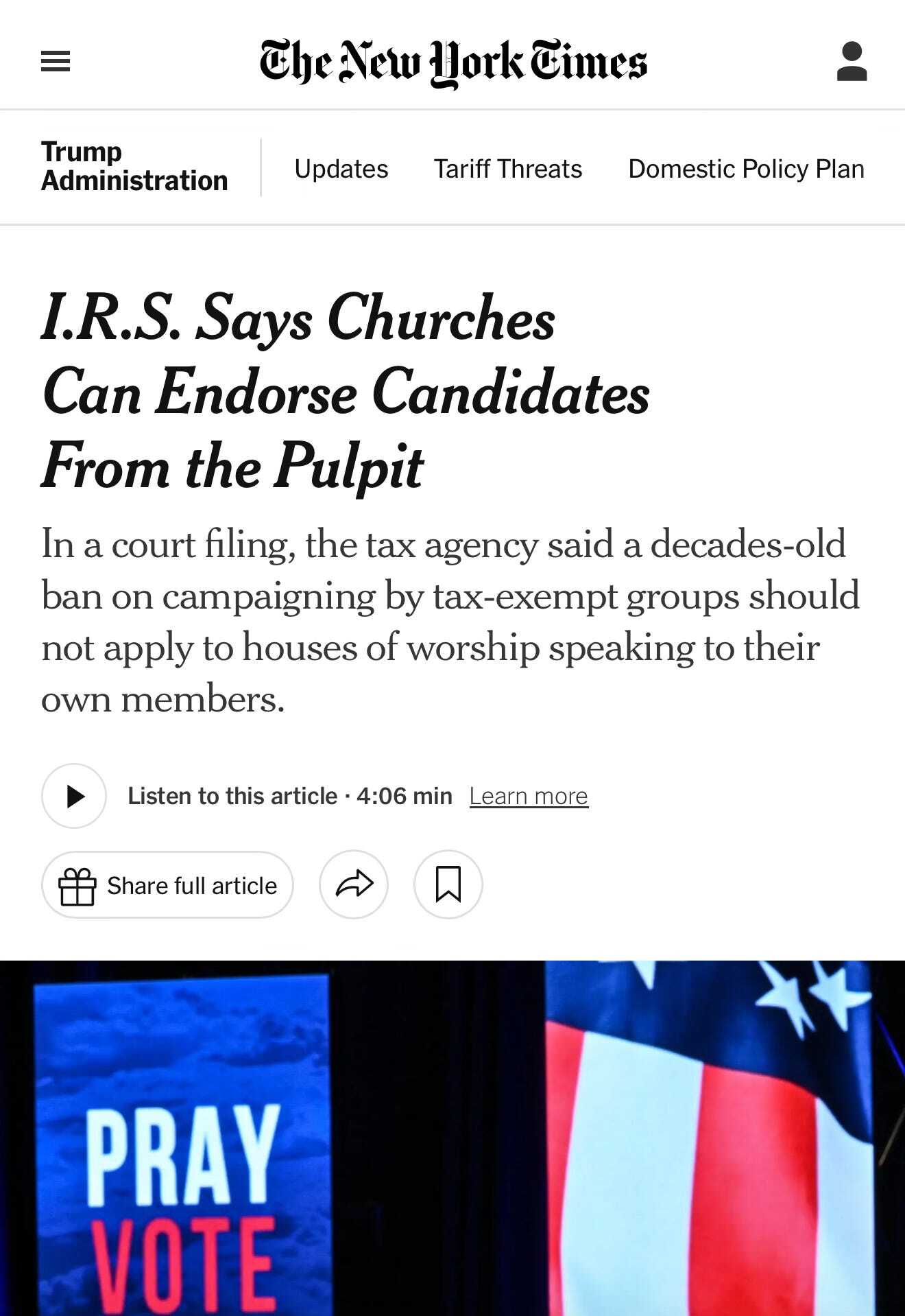 The IRS Policy Shift Reguarding Churches Endorsing Canidates | Maximum Life
