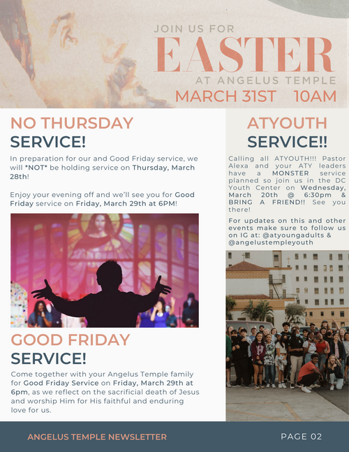 Angelus Temple - CA - Angelus Temple Newsletter