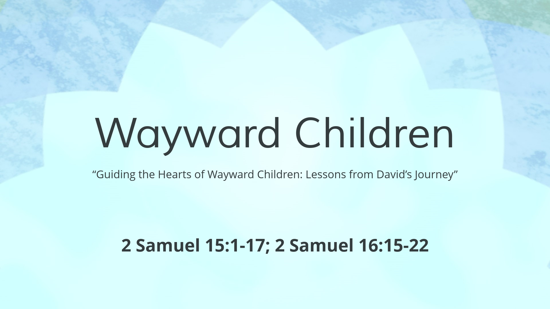 Wayward Children: "Guiding the Hearts of Wayward Children: Lessons from ...