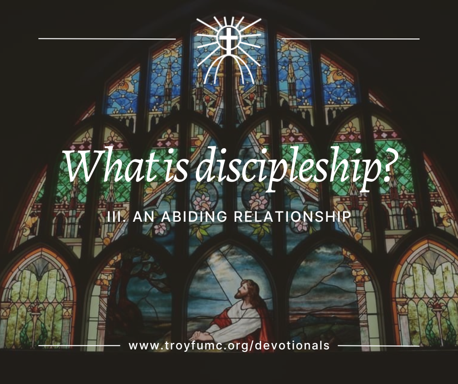 What is discipleship? III. An Abiding Relationship | Troy First UMC ...