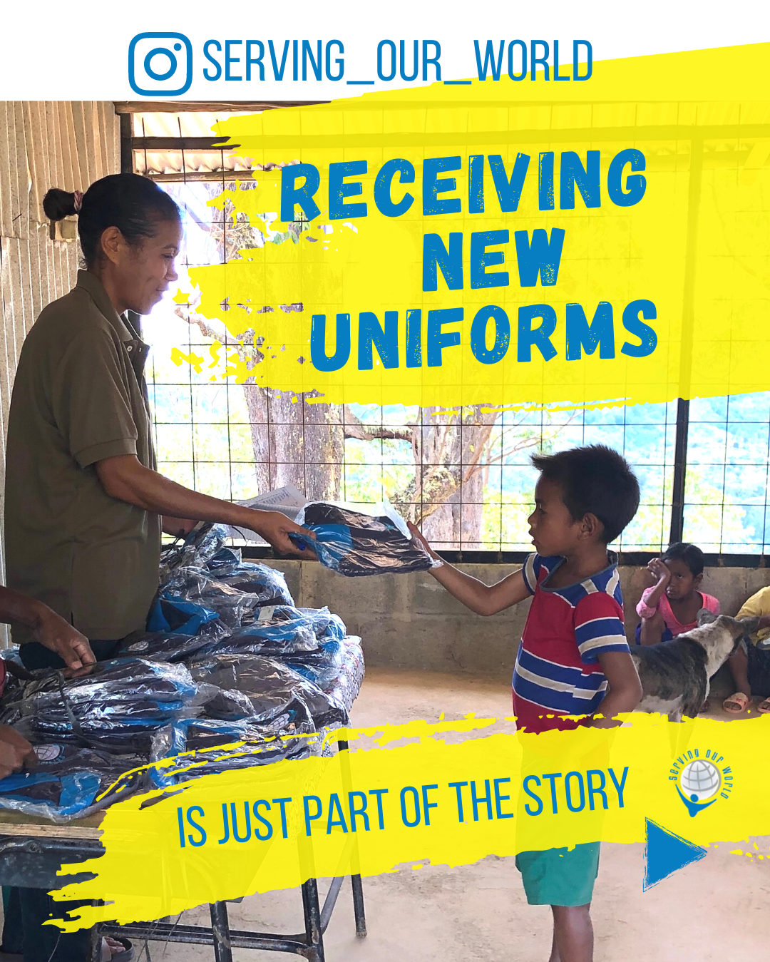 Receiving New Uniforms | SERVING OUR WORLD