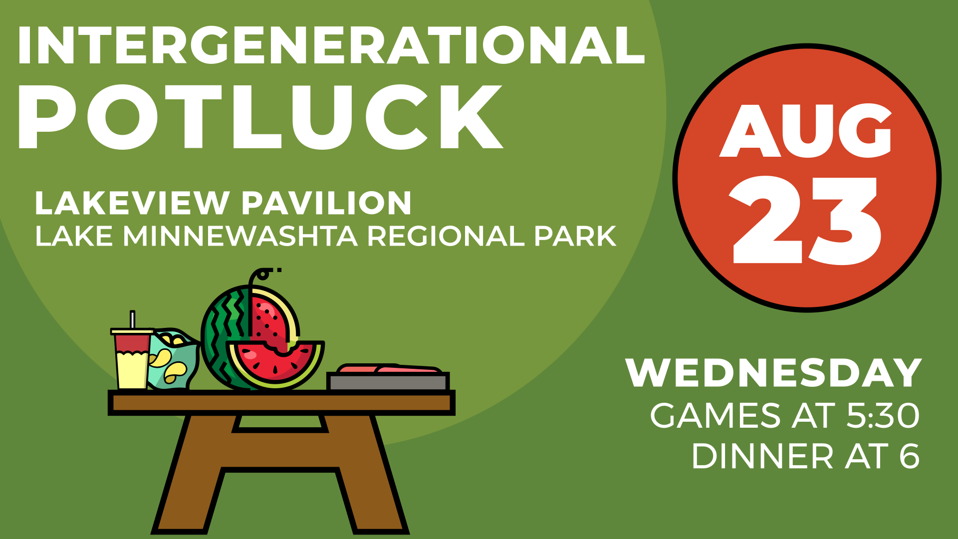 Intergenerational Potluck at the Park | All Saints Lutheran Church