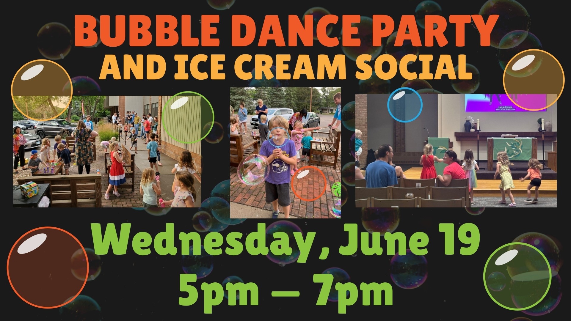 Bubble Dance Party & Ice Cream Social | All Saints Lutheran Church