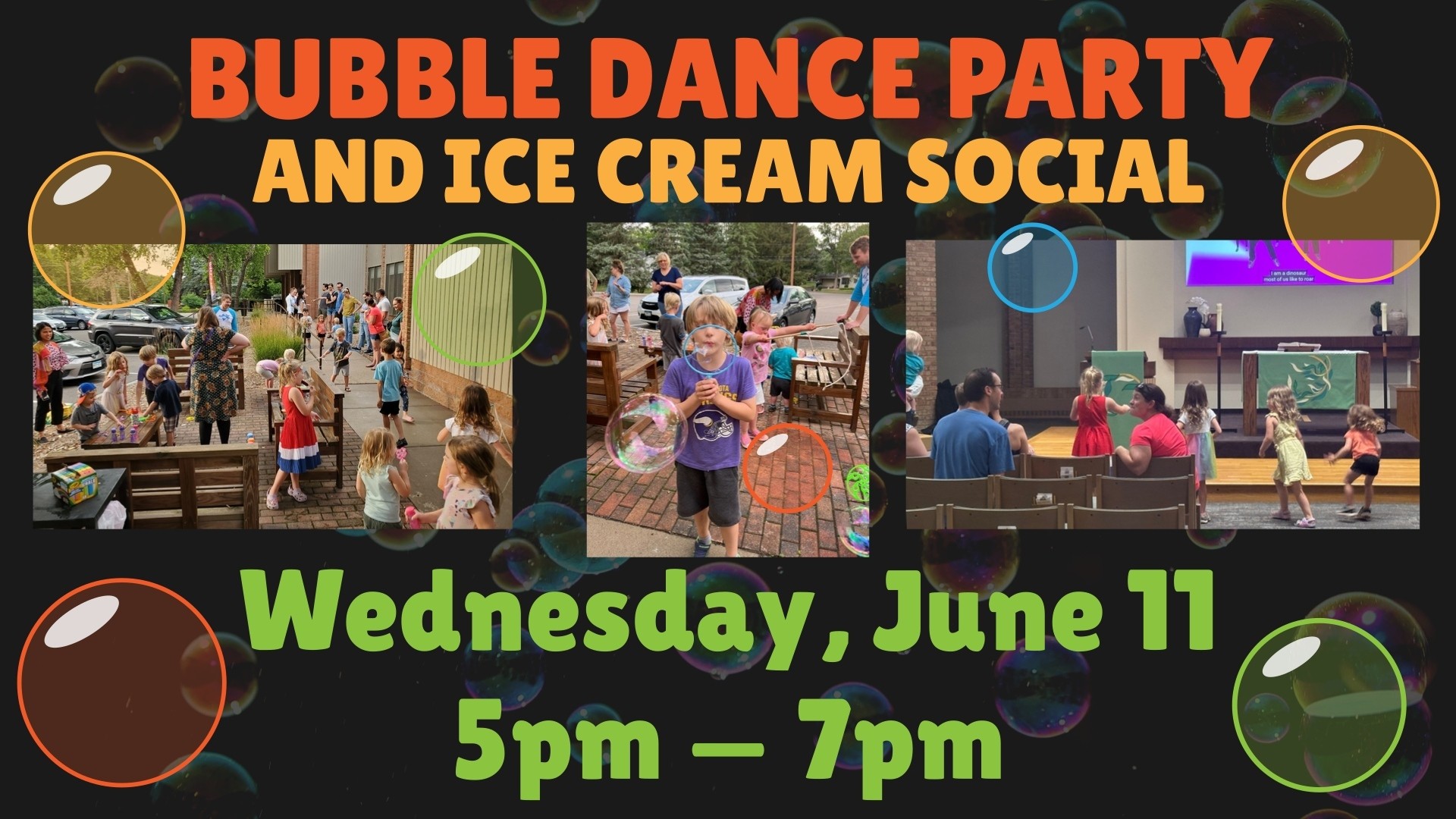 Bubble Dance Party & Ice Cream Social | All Saints Lutheran Church