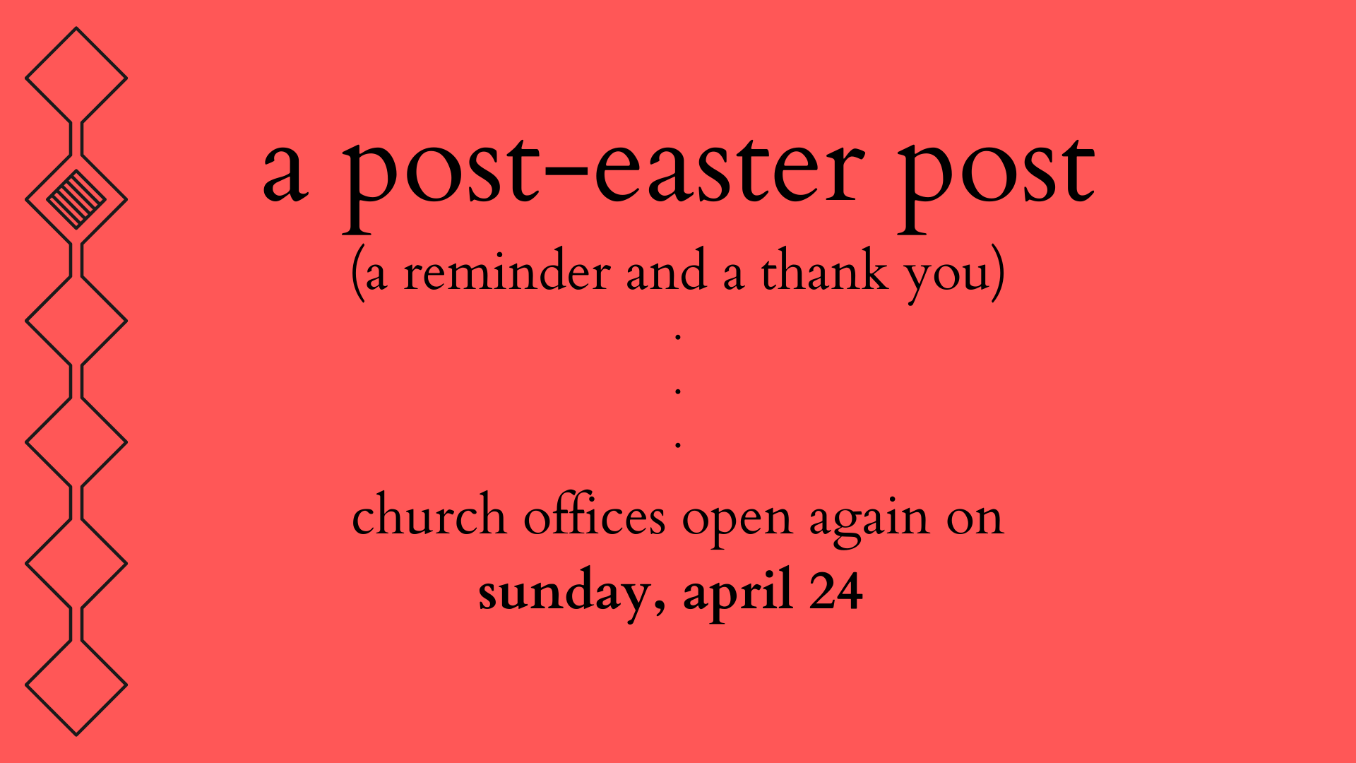 A Reminder & A Thank You | Anthem Church