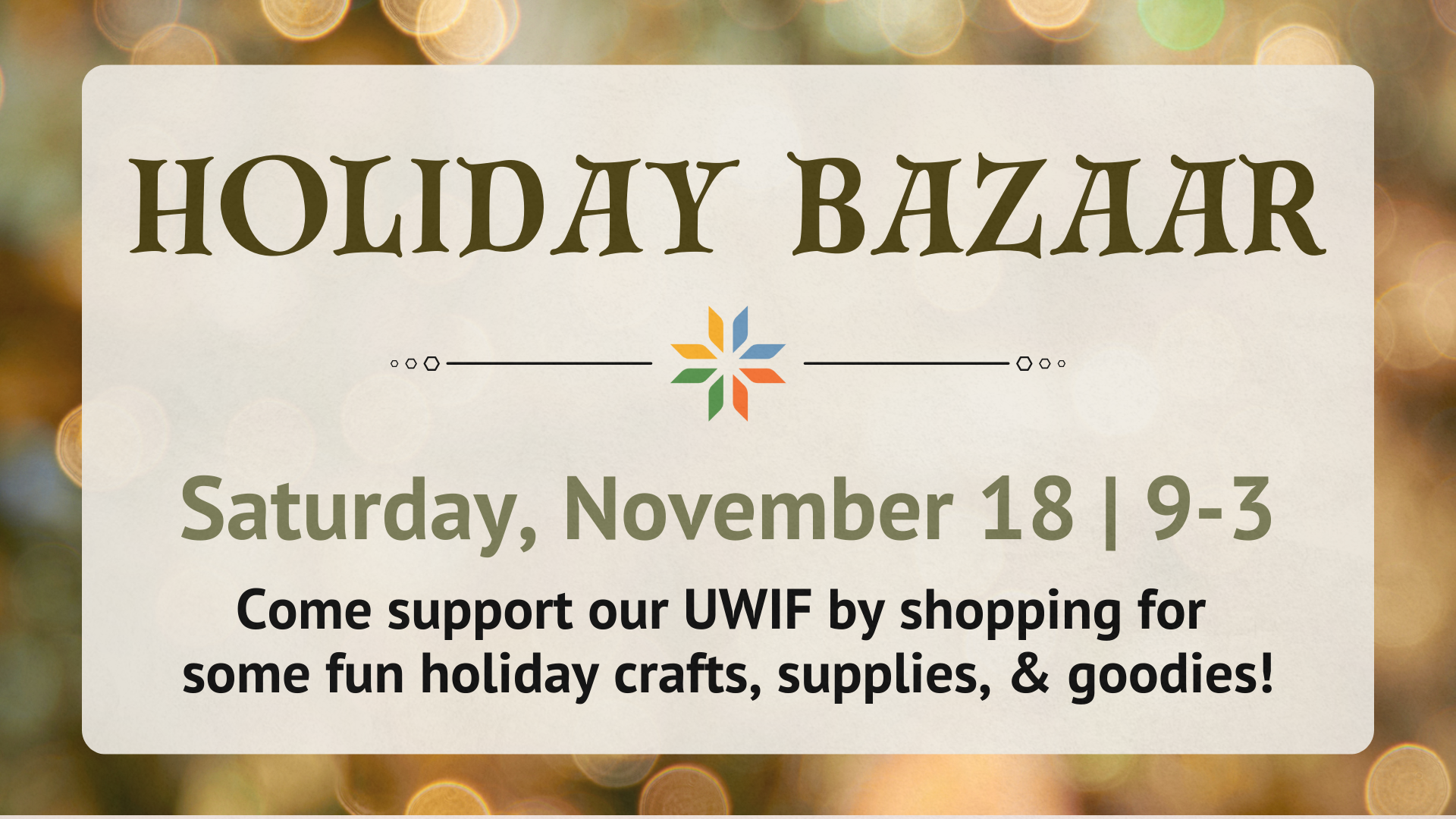 UWIF Holiday Bazaar | First United Methodist Church of Olympia