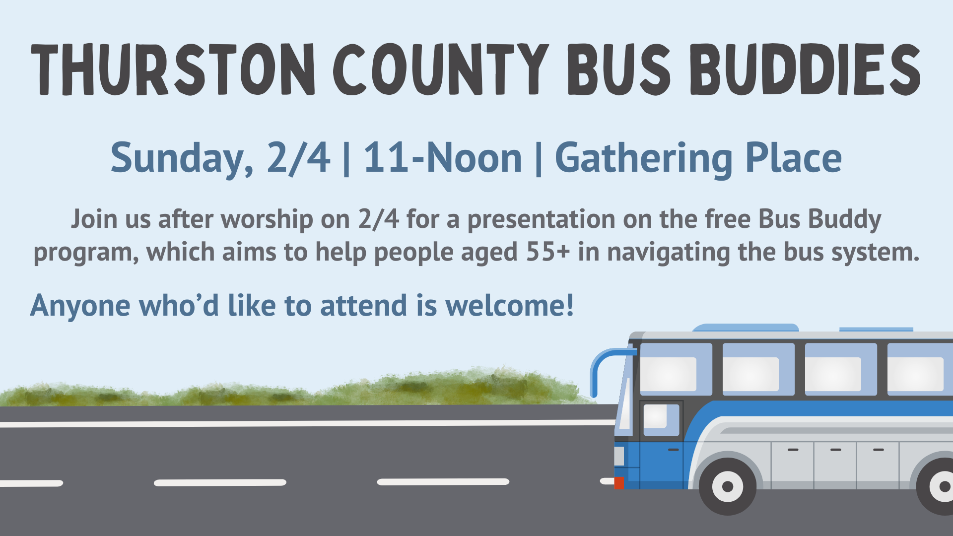 Thurston County Bus Buddies | First United Methodist Church of Olympia