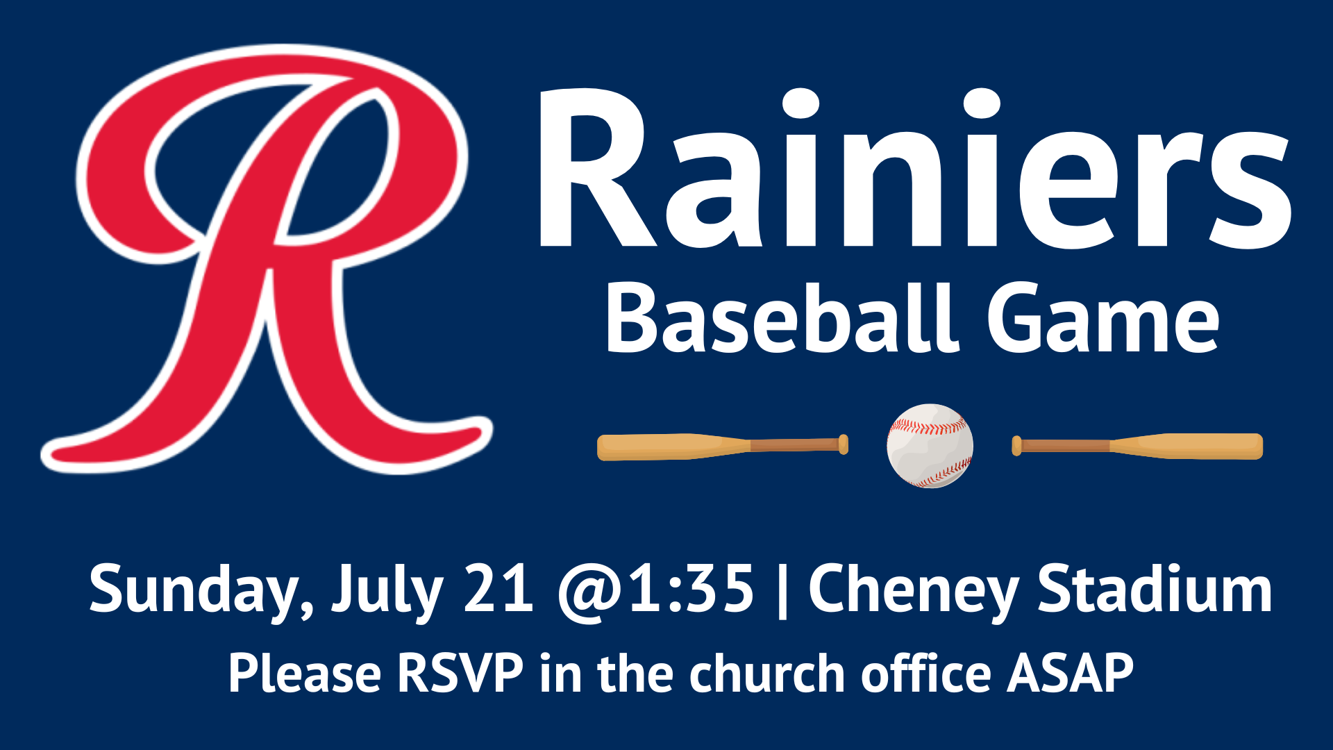 Tacoma Rainiers Game Reminders | First United Methodist Church of Olympia