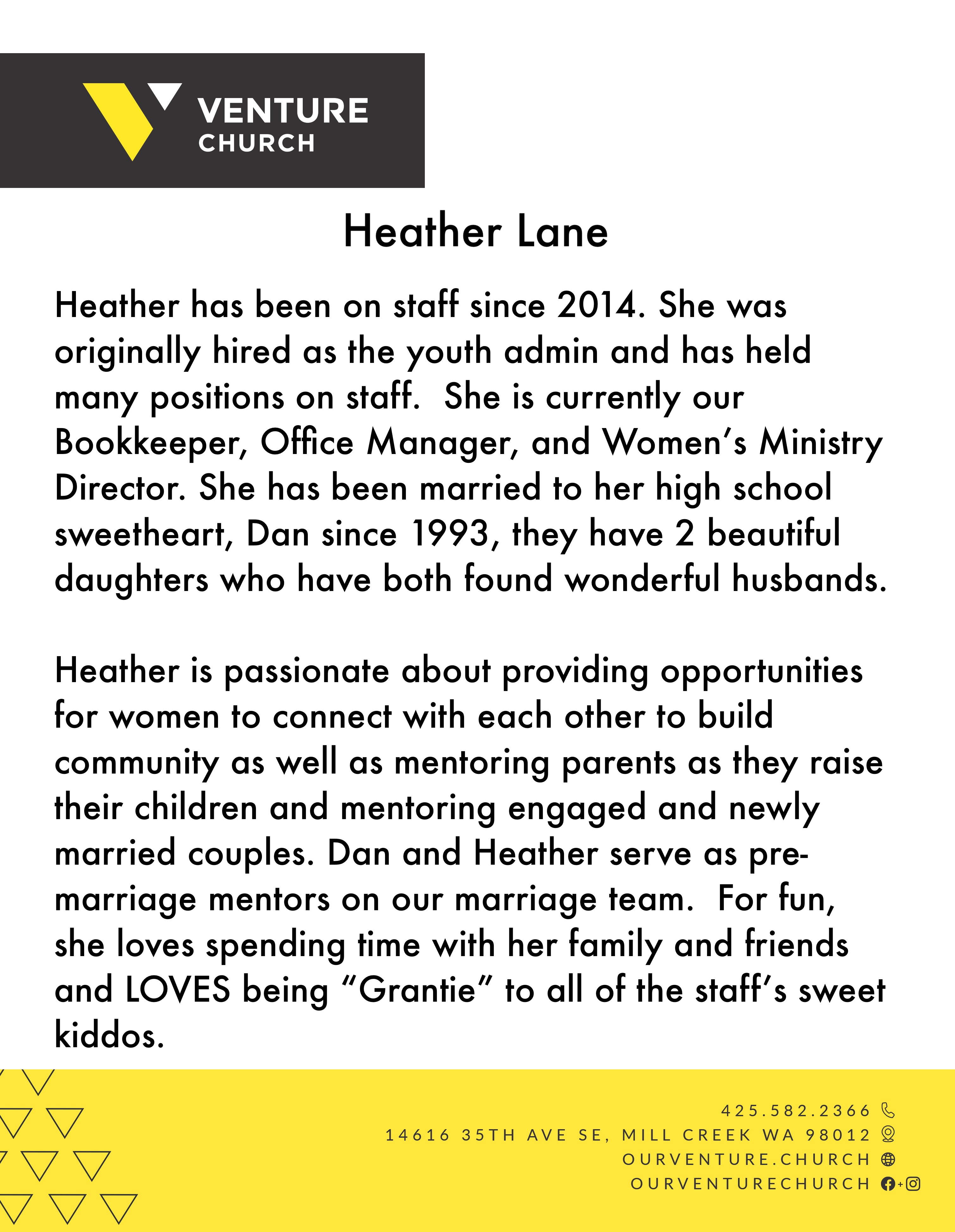 Venture Church - WA - Staff