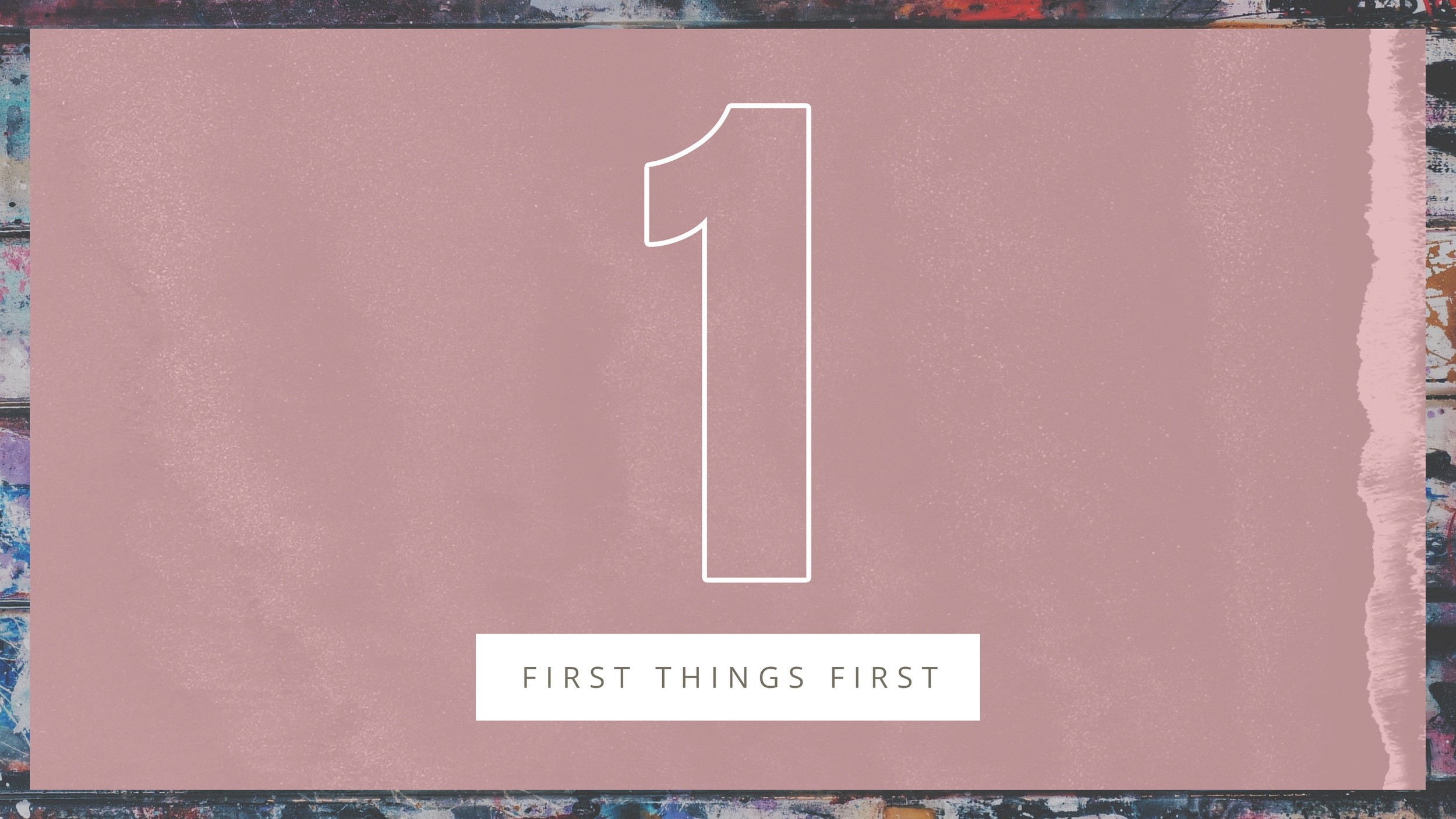 THIS YEAR, DO FIRST THINGS FIRST | The Church @ War Hill