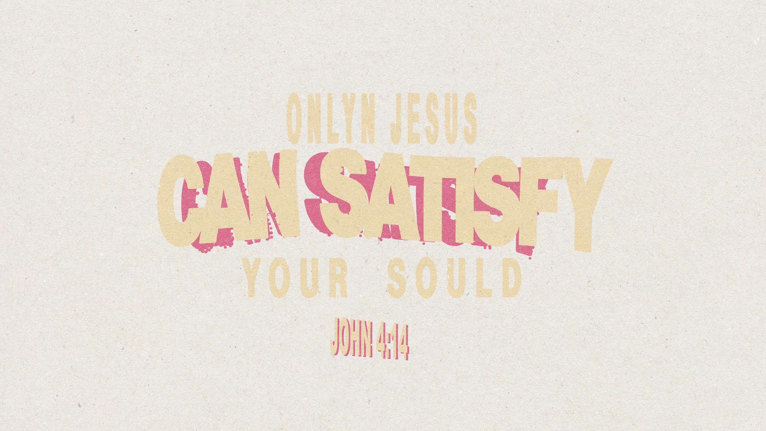 ONLY JESUS CAN SATISFY YOUR SOUL | The Church @ War Hill
