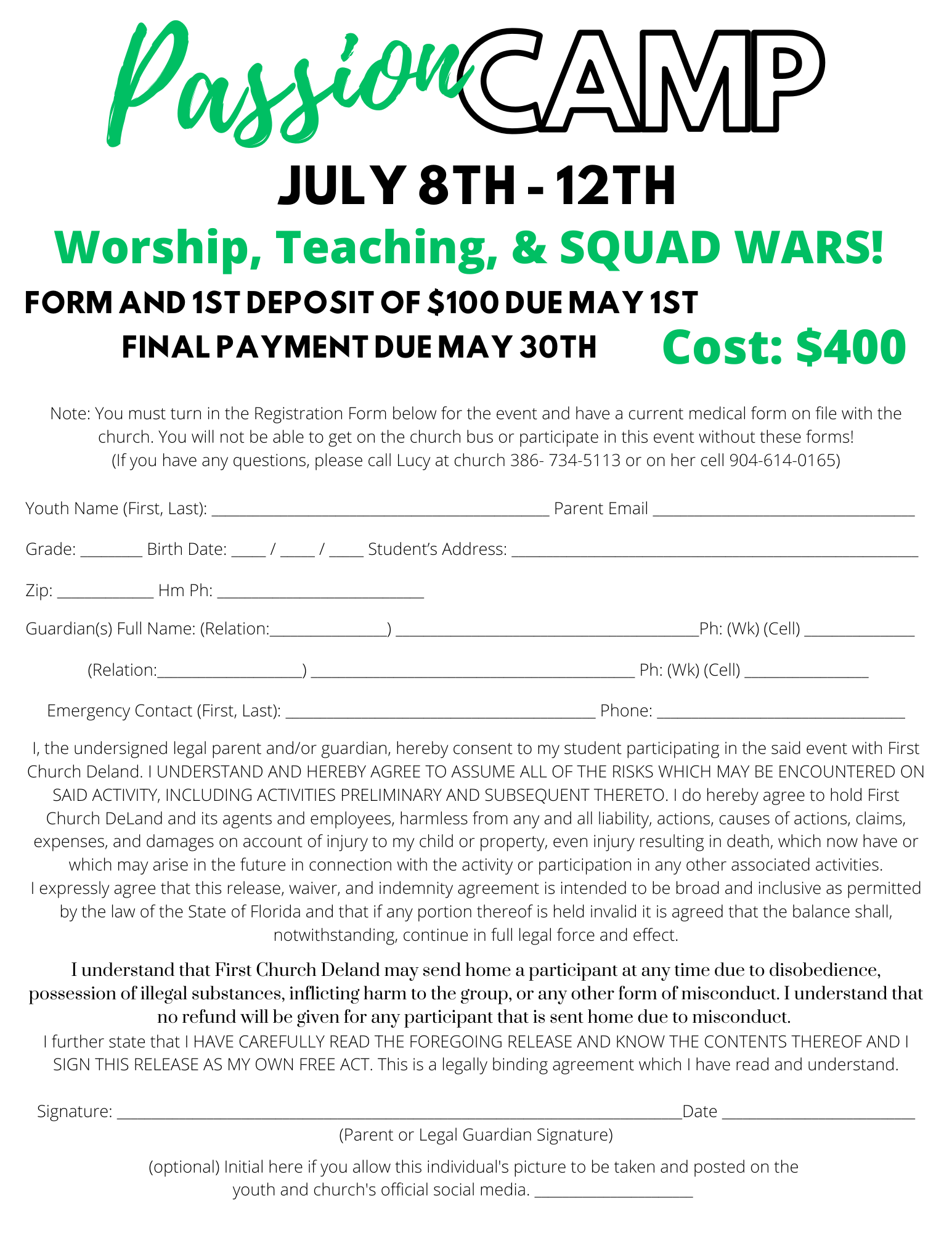 First Church DeLand - Overflow Youth Group