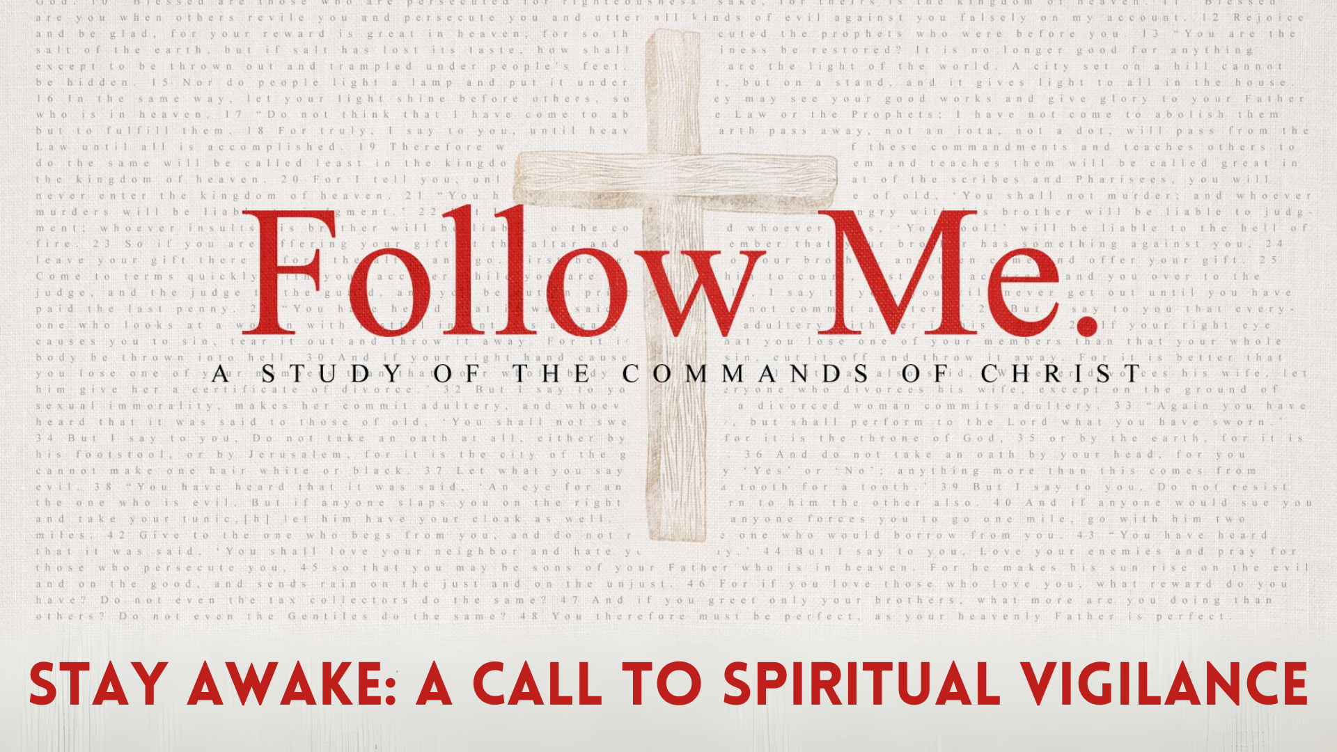 Stay Awake: A Call to Spiritual Vigilance | Belle Aire Baptist Church