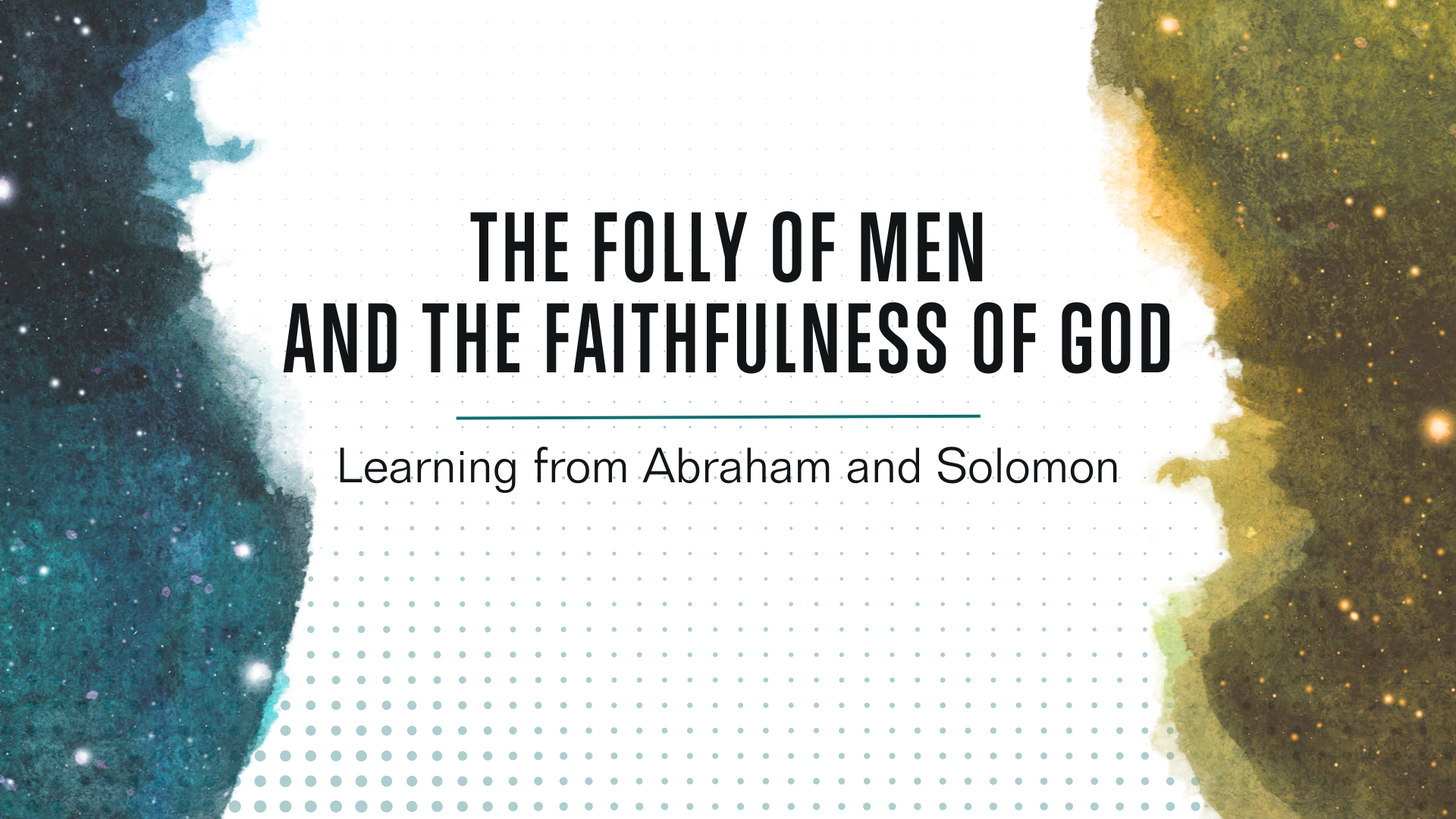 Men's Study Guide on Abraham & Solomon | Stones Crossing Church