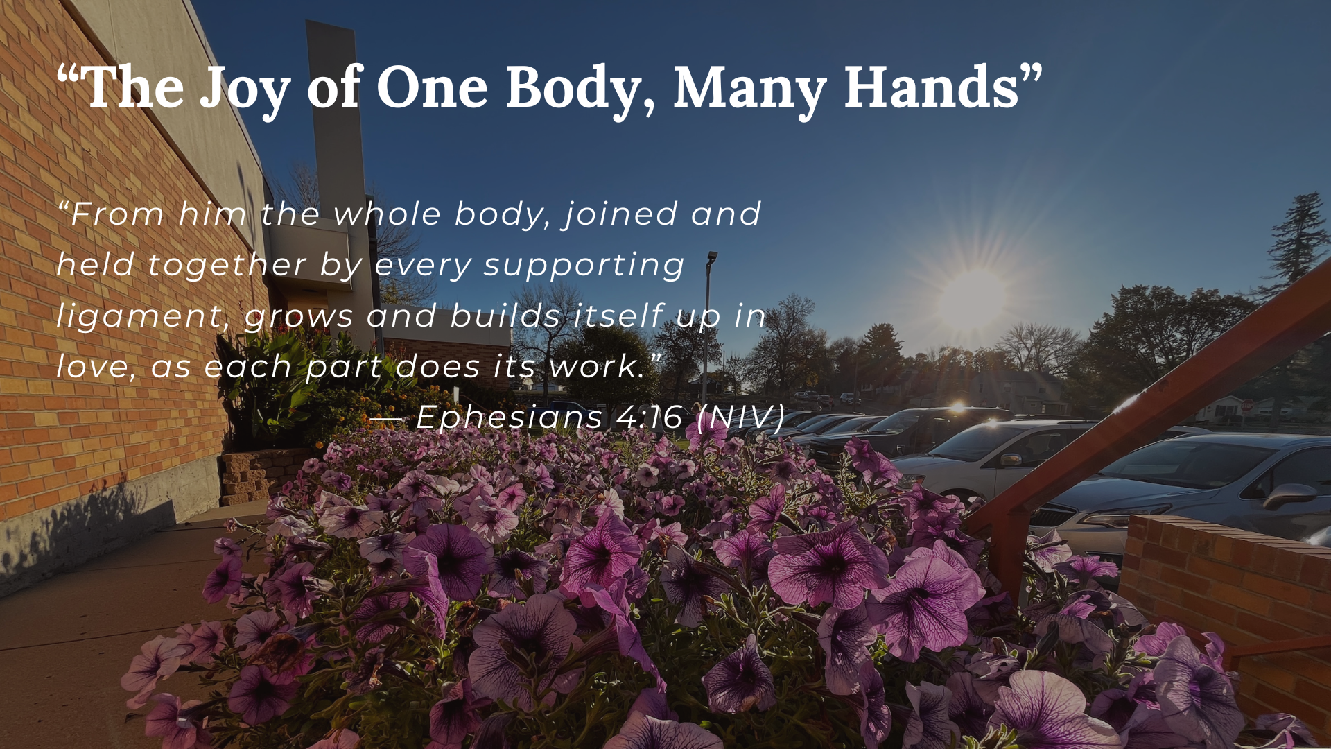 “The Joy of One Body, Many Hands” - 10/20/25 | Vincent United Methodist ...