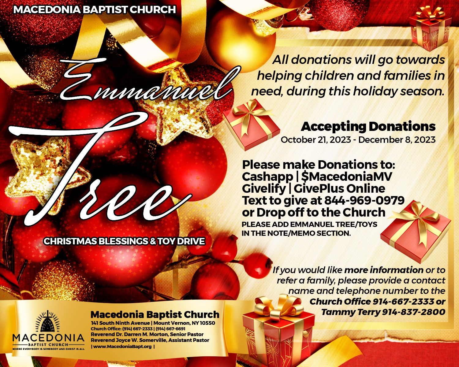 Macedonia Emmanuel Tree | Macedonia Baptist Church - 11359