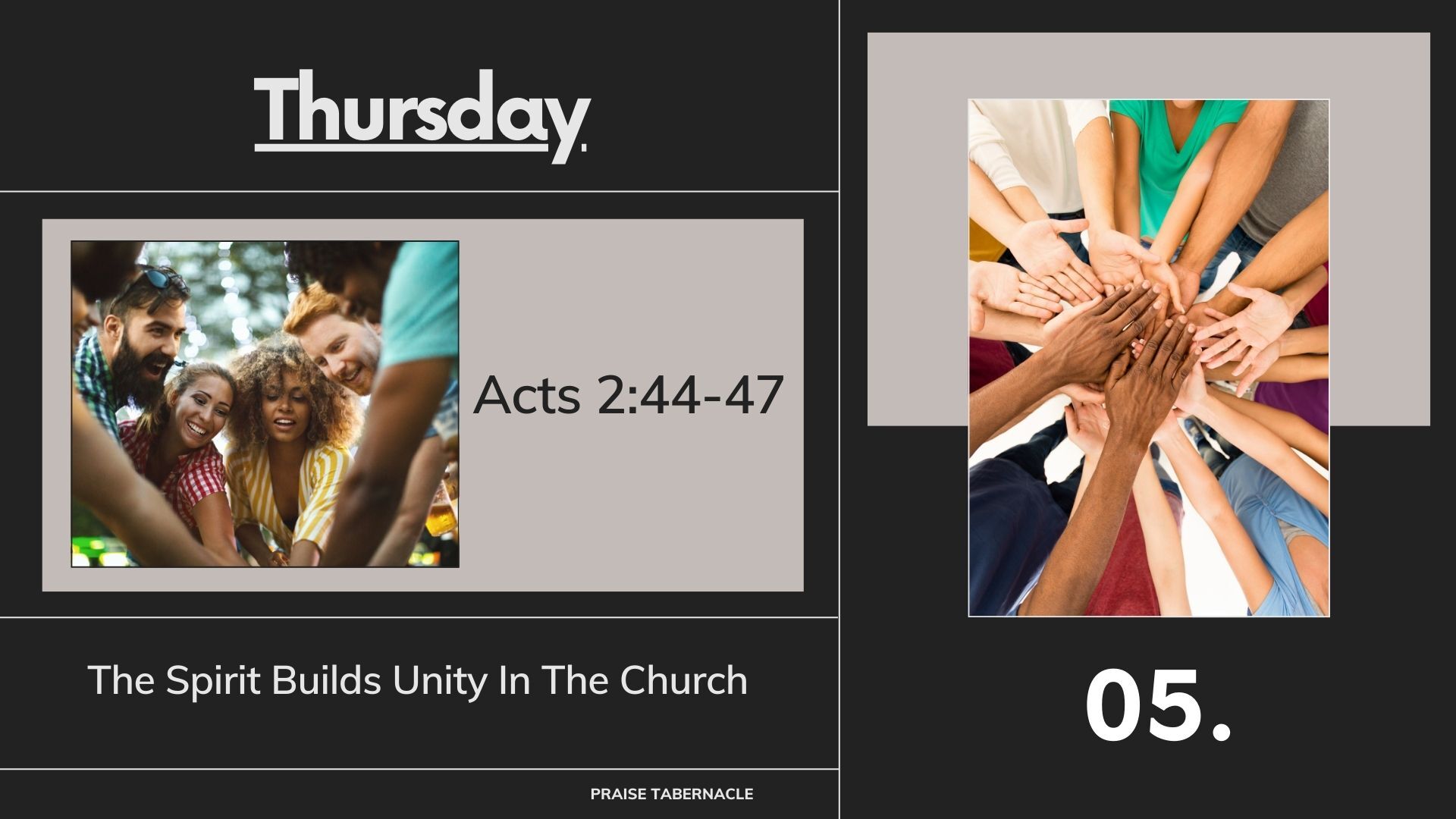 The Spirit Builds Unity In The Church | Praise Tabernacle