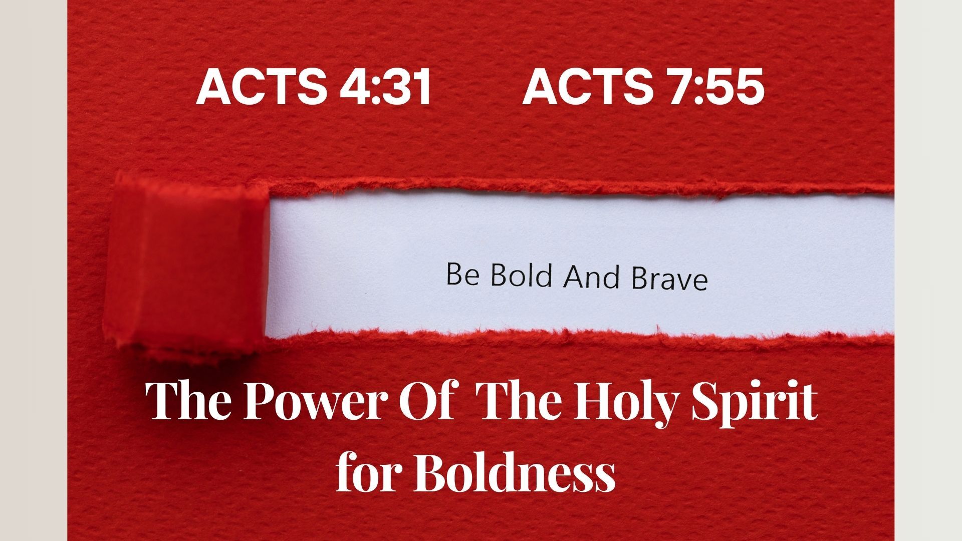 The Power Of The Holy Spirit For Boldness | Praise Tabernacle
