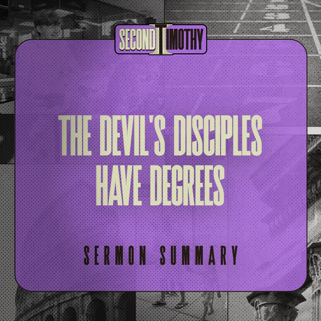 The Devil's Disciples Have Degrees | Landmark Church | Ocean City, NJ ...