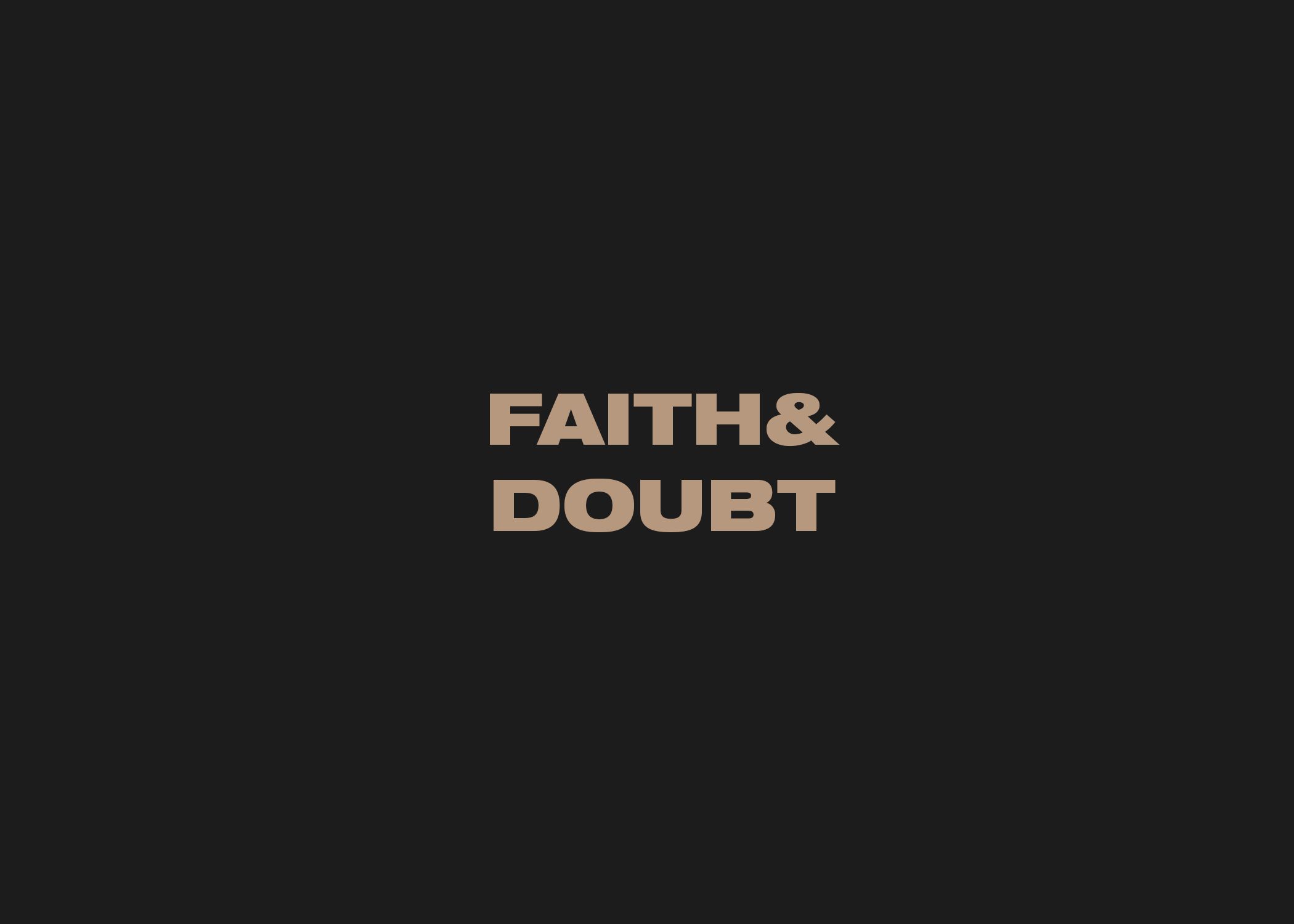 Faith and Doubt | Central Christian Church