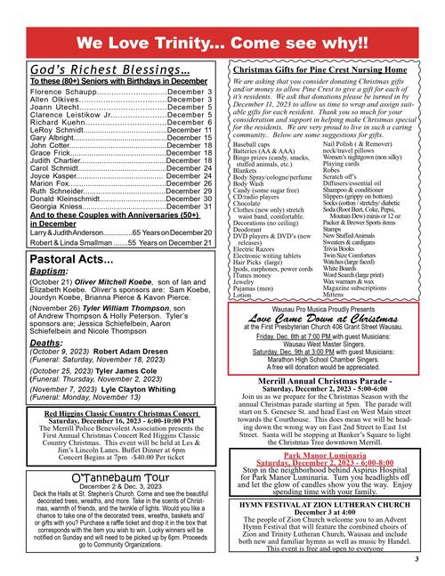 Trinity Merrill - Worship Resources