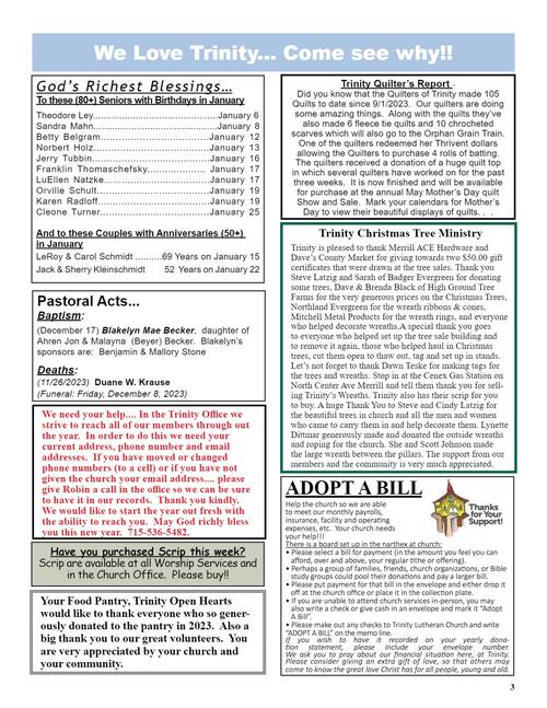 Trinity Merrill - Worship Resources