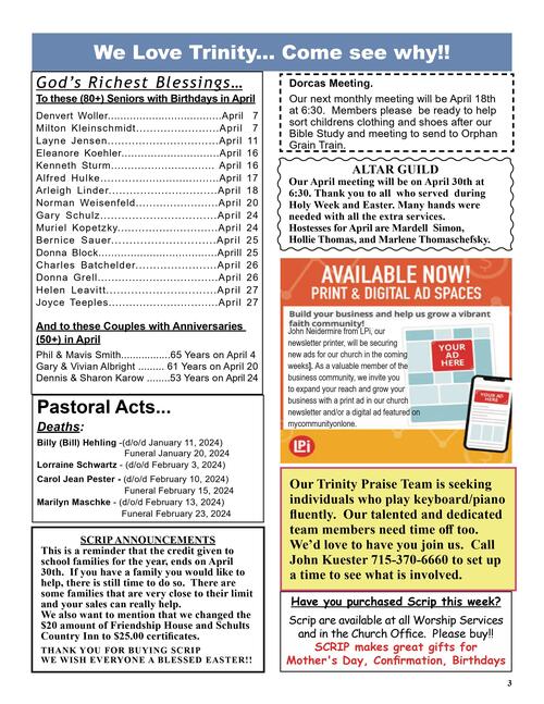 Trinity Merrill - Worship Resources