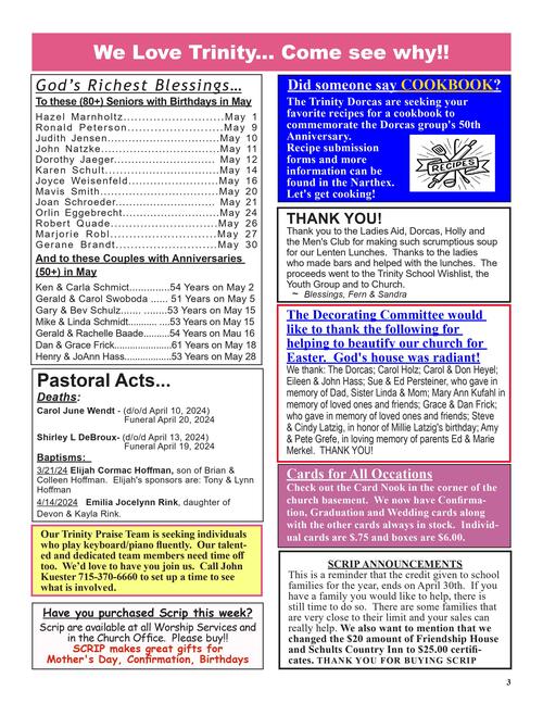 Trinity Merrill - Worship Resources