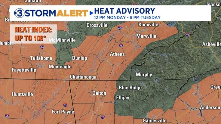 Dangerous heat and humidity today through Wednesday | Mix 104.1 WCLE