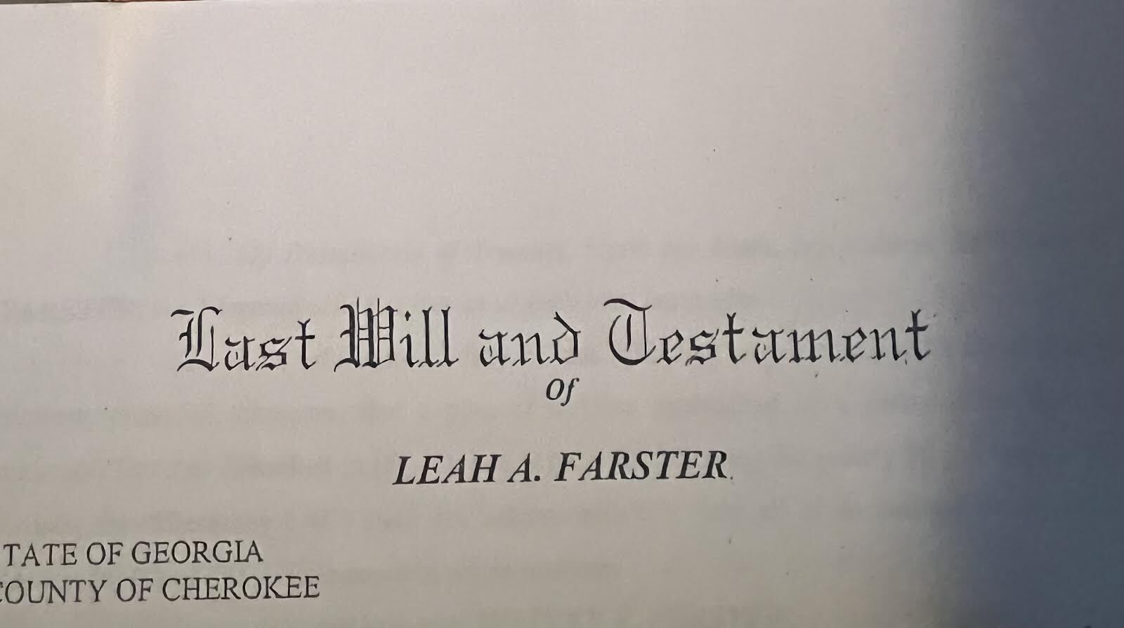 Last Will & Testament | Freedom's Light Church of God