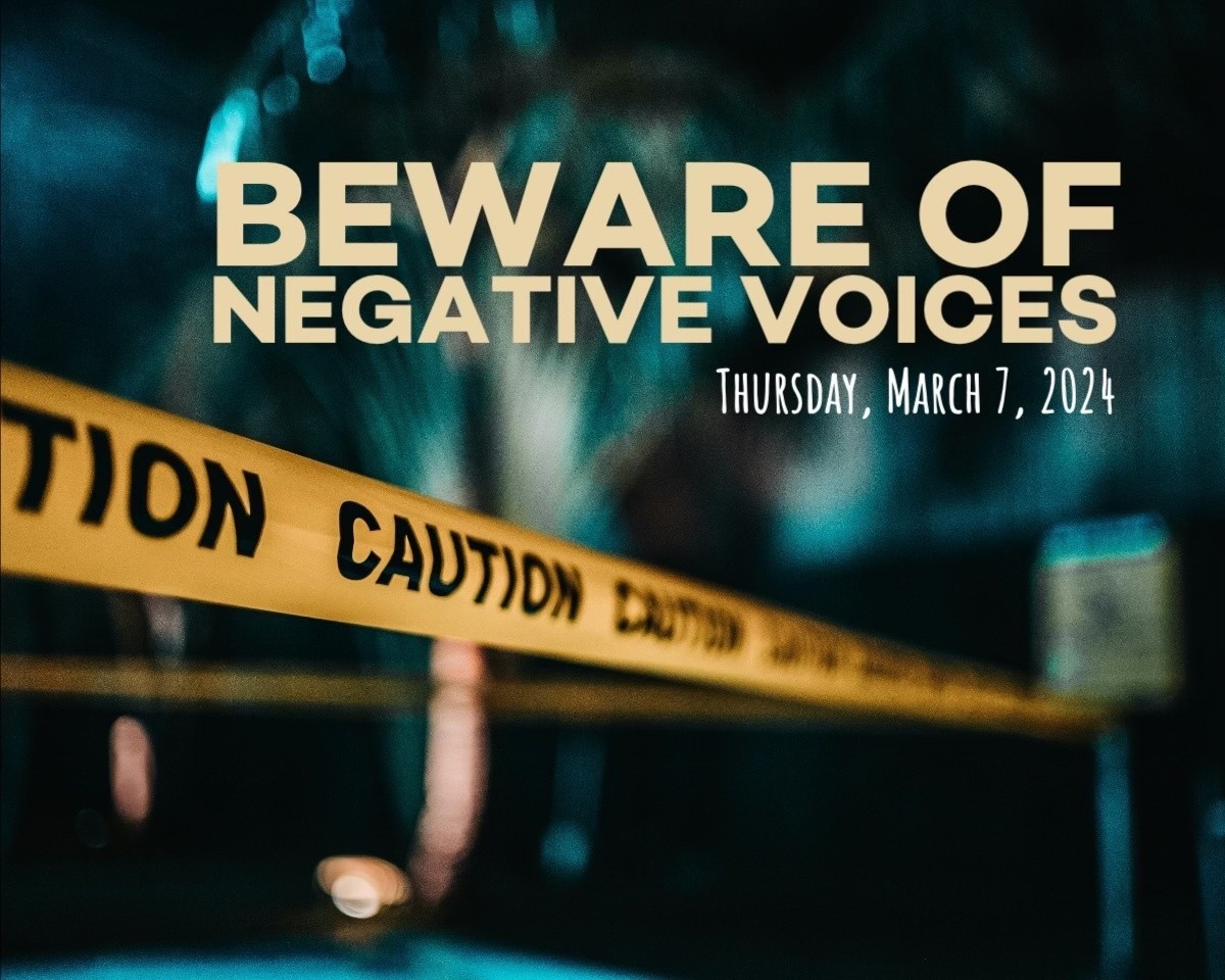 Beware Of Negative Voices | Crossroads Church Staten Island
