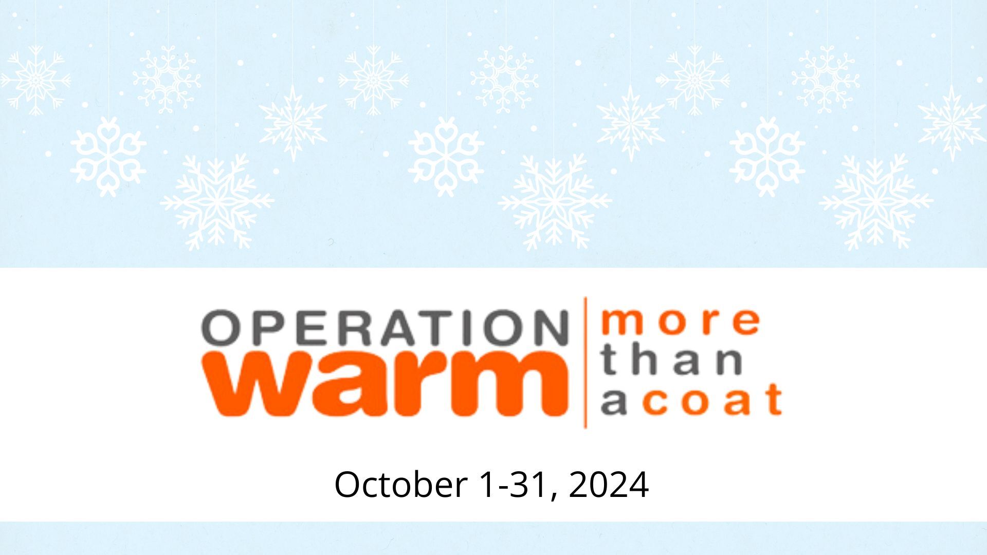Operation Warm Outreach | Welcome to Cross Point Church!